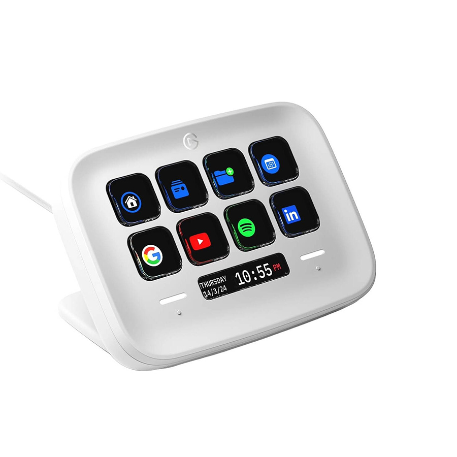 Elgato Stream Deck Neo, compact control pad, 8 LCD keys, touch strip ...