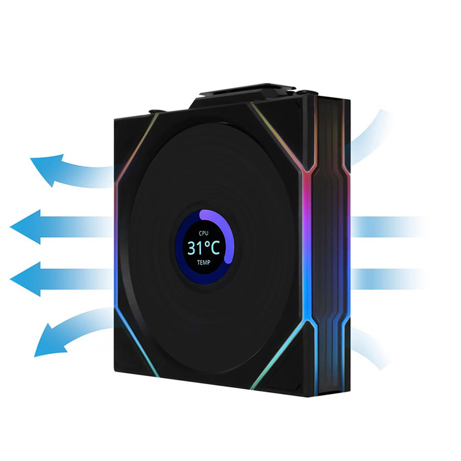 Lian Li UNI FAN TL Wireless LCD Reverse Blade, 3 × 120 mm RGB Fans ...