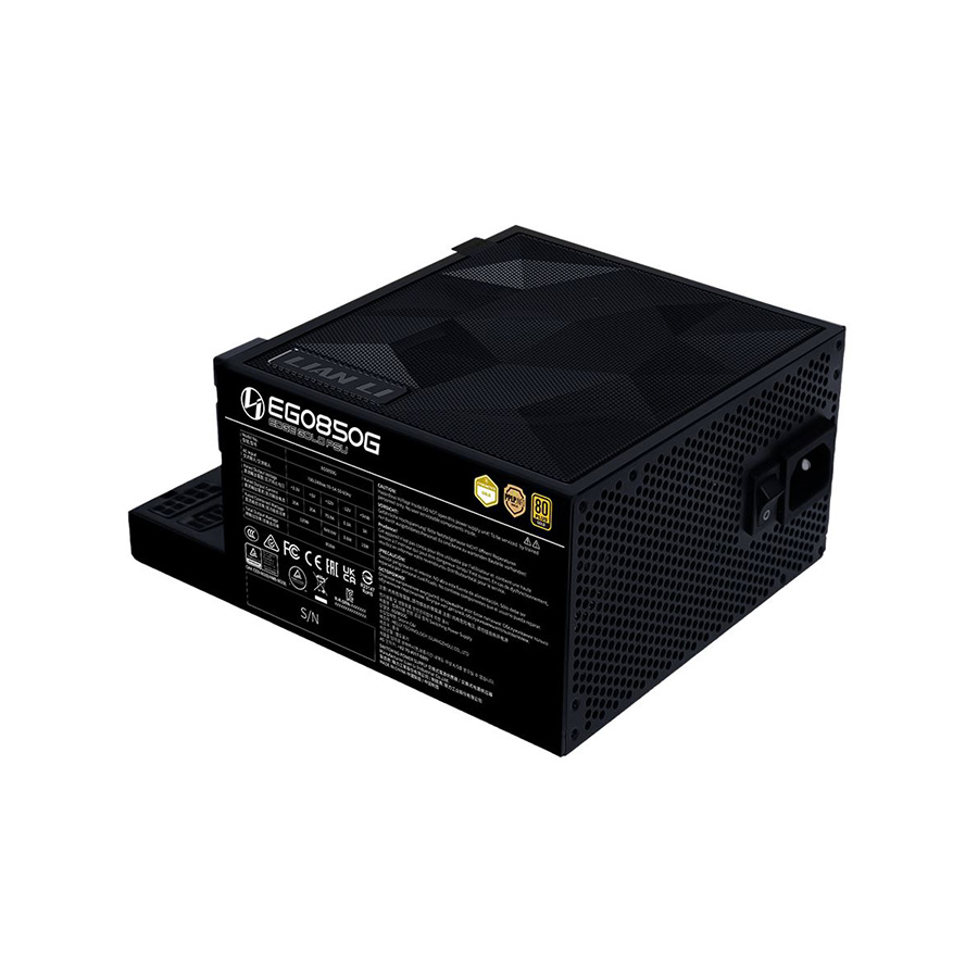 LIAN LI Edge EGO850G power supply, L-Shape design, 850 watt, ATX 3.1 ...