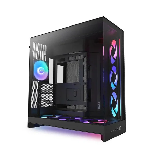 NZXT H9 Flow RGB+ Dual-chamber Case, support up to 420 mm AIO, support ...