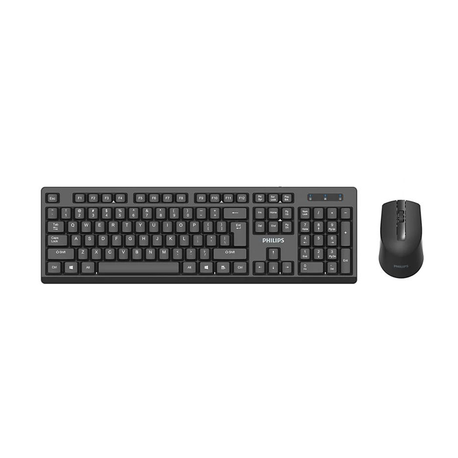 PHILIPS SPT6324B/89 3000 Series wireless Combo KB+Mouse, fast 2.4GHz ...