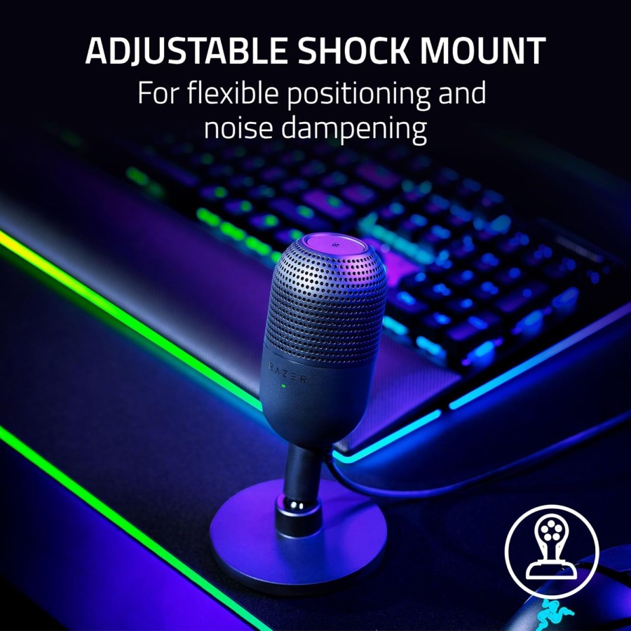 Razer Seiren V3 Mini Mic , 14 mm condenser, Super‑cardioid, Tap‑to‑Mute ...