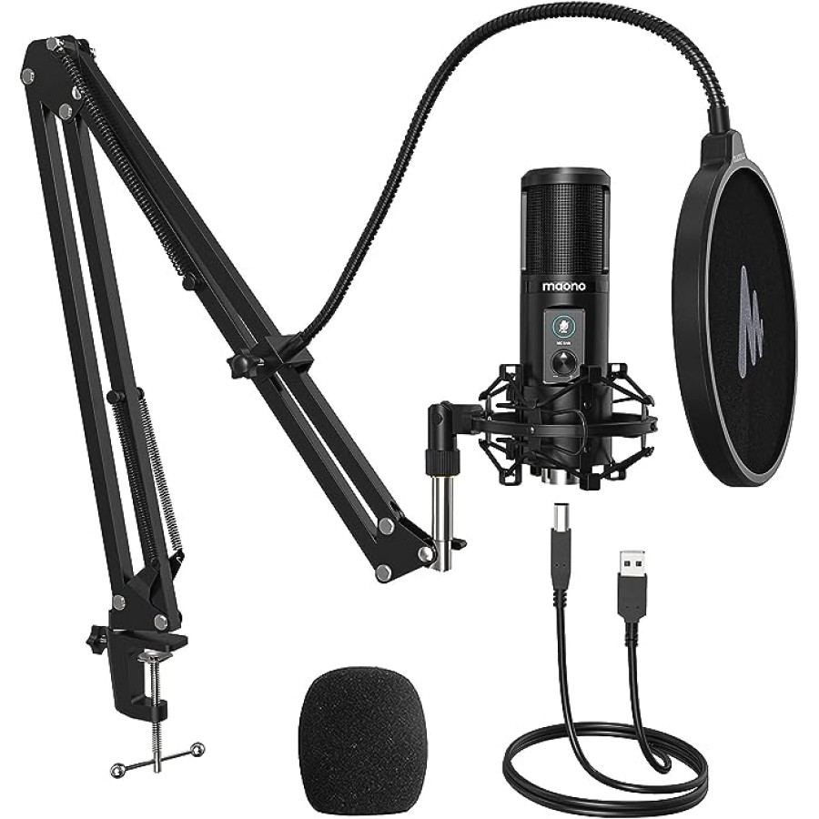 Maono Professional Condenser USB Microphone Set