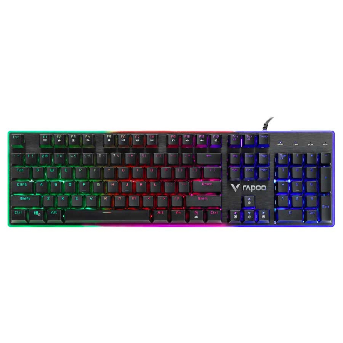 Rapoo V52PRO BackLight Gaming Keyboard - Blue Switch - Black