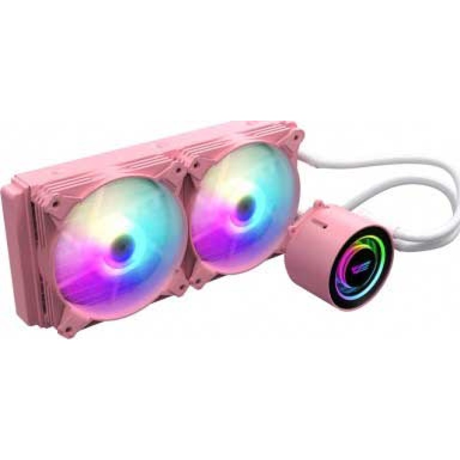DARKFLASH Twister DX240 ARGB AIO Liquid CPU Cooler - PINK| Silicon Valley