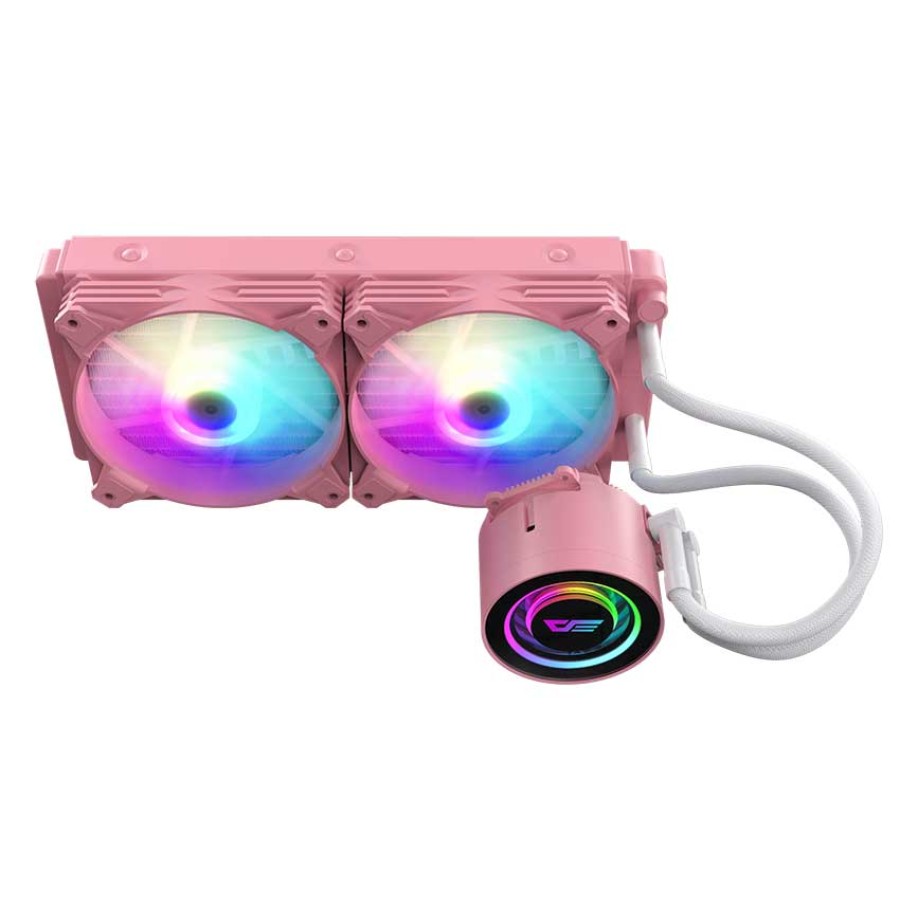 DARKFLASH Twister DX240 ARGB AIO Liquid CPU Cooler - PINK| Silicon Valley