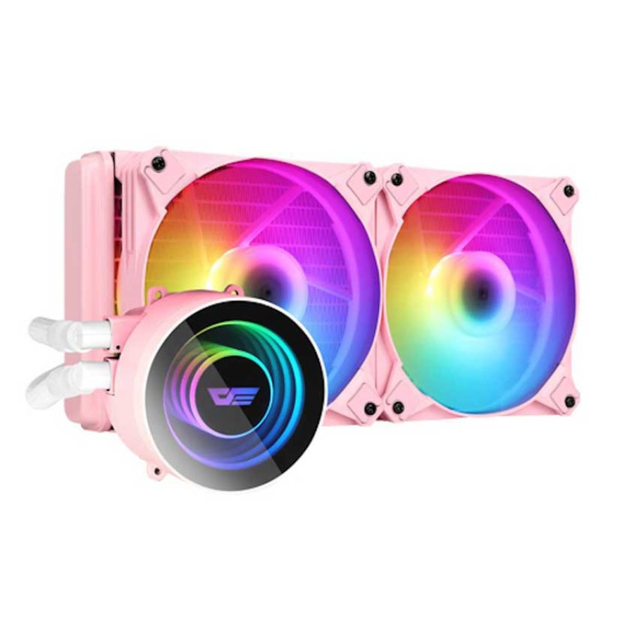 DARKFLASH Twister DX240 ARGB AIO Liquid CPU Cooler - PINK| Silicon Valley
