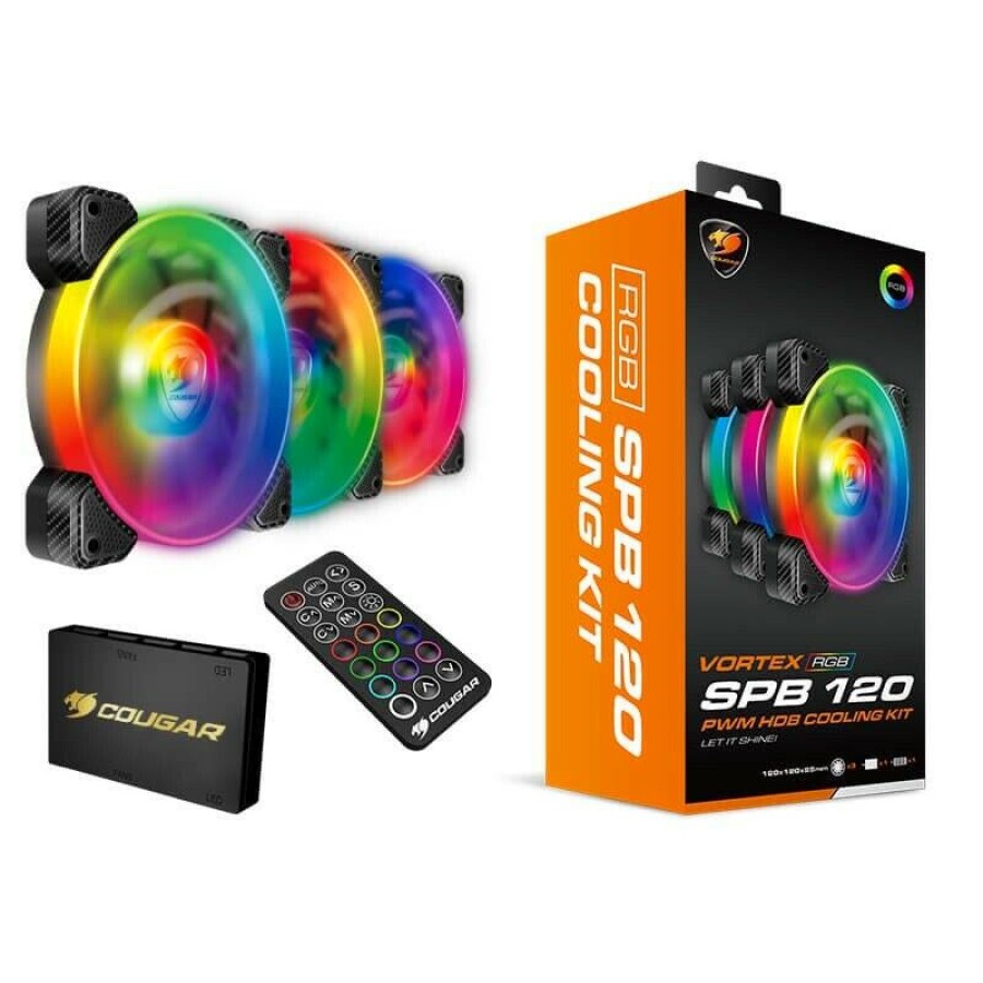 Cougar Vortex Rgb Spb120 Hdb Cooling Kit Fans – 3 Pack| Silicon Valley
