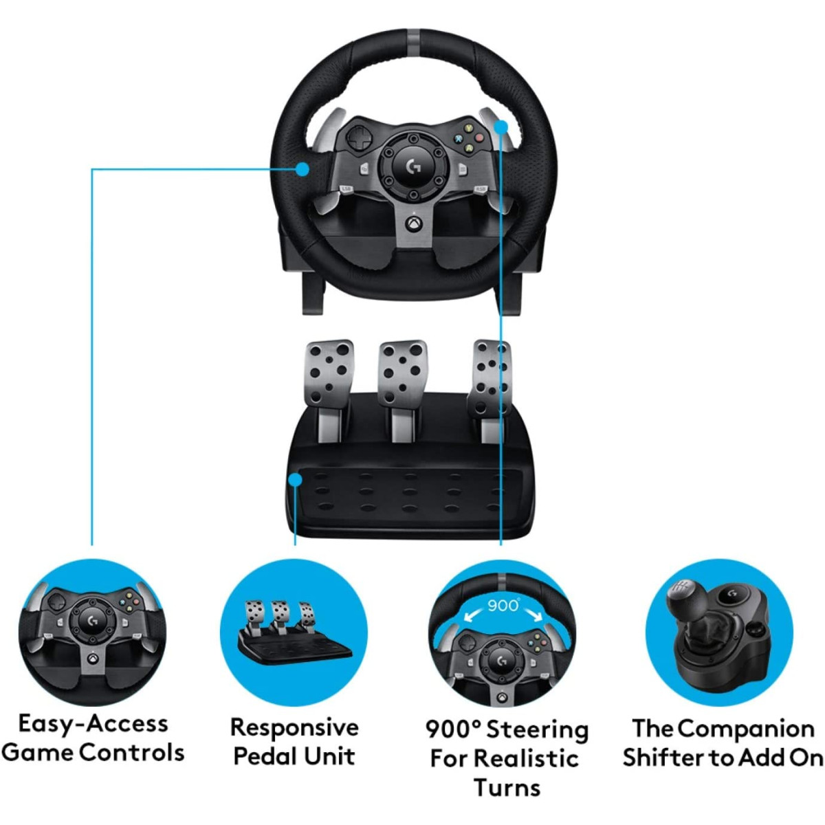 Logitech G920 Driving Force Racing Wheel Pc-Xbox S-X-One