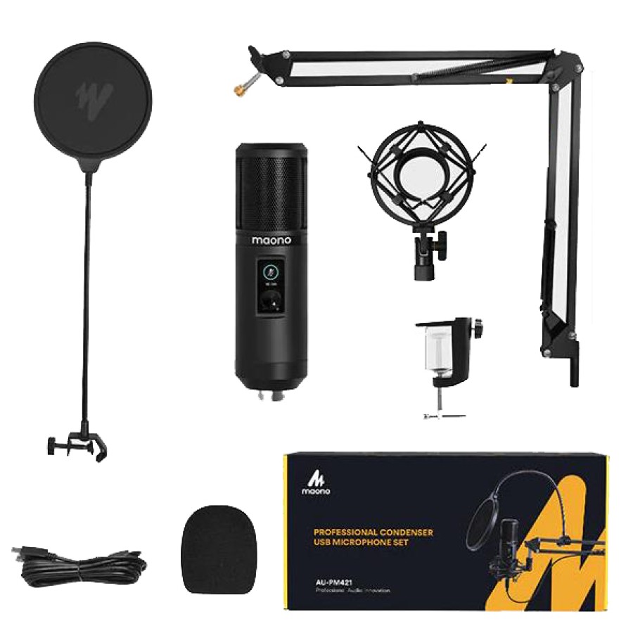 Maono Professional Condenser USB Microphone Set