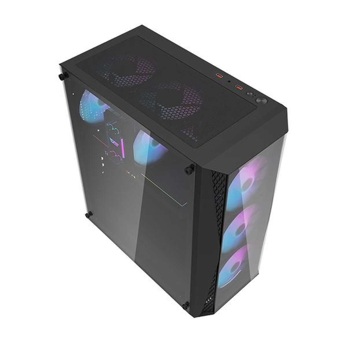 Darkflash DK352 Plus ATX Mid Tower Case 4x ARGB Fan - Black